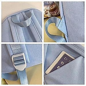 MININAI Y2K Aesthetic Backpack Preppy Backpack Cute Trendy Star Backpack Laptop Backpack Back to College Supplies (Yellow,One Size)