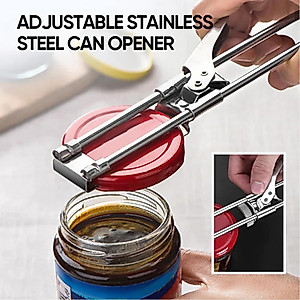 Ailsion Jar Opener, Ailsion Can Opener, Ailsion Stainless Steel Can Opener, Ailsion Portable Adjustable Stainless Steel Can Opener (3PCS)