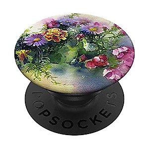 Bouquet Pop Mount Socket Trendy Watercolor Floral Botanical PopSockets PopGrip: Swappable Grip for Phones & Tablets