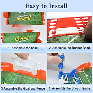 Mini Foosball Games, Tabletop Football Soccer Pinball for Indoor Game Room, Table Top Foosball Desktop Sport Board Game for Adults Kids Family Game Night Fun (15"x 7" x 1/4")