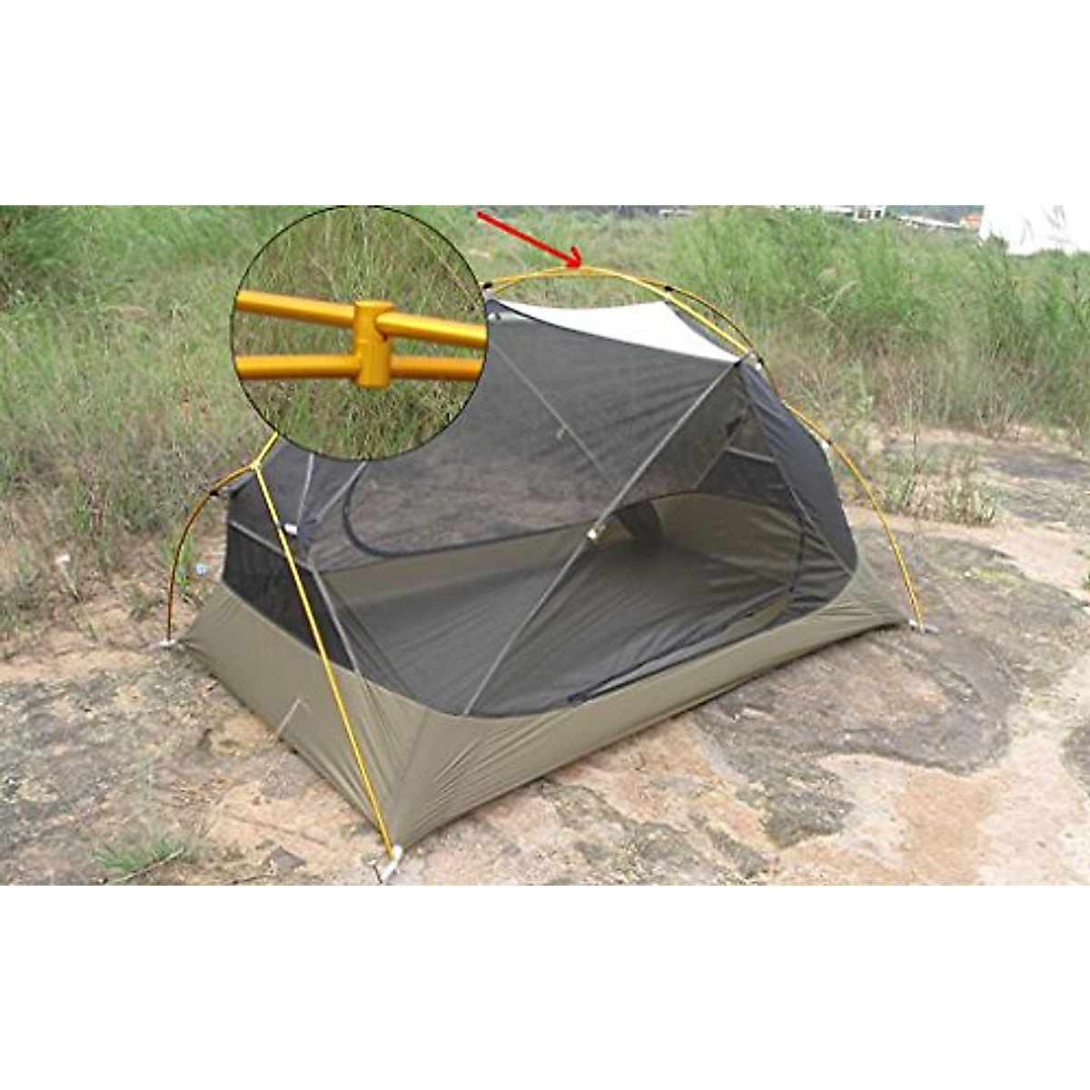 Tachiuwa Outdoor Aluminium Tent Pole Crossover Clamp Buckle Mount Clip