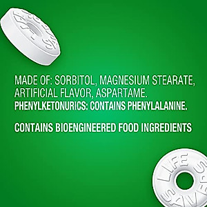 LIFE SAVERS Wint-O-Green Sugar Free Breath Mints Hard Candy, 2.75 oz Bag