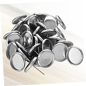 Anneome 80pcs Ear Stud Bezel Post Back Earrings Blank Safety Pin Earrings Stud Earring Posts Earring Bezel Setting Stud Earring Backs Flat Earring Post DIY Earring Base Not Baffle