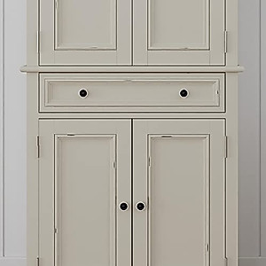 homestyles Dover 71.5 Inches High by 30 Inches Wide with Drawer and Adjustable Shelves White.