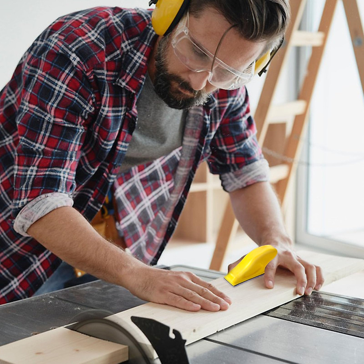 50PCS Micro Sander Paper Finger Sander Kit, 3.5” x 1” Hand Sanding Block for Small Projects, 80 120 180 240 400 Grit Wet Dry Sandpaper, for DIY Crafts Wood Metal Polishing