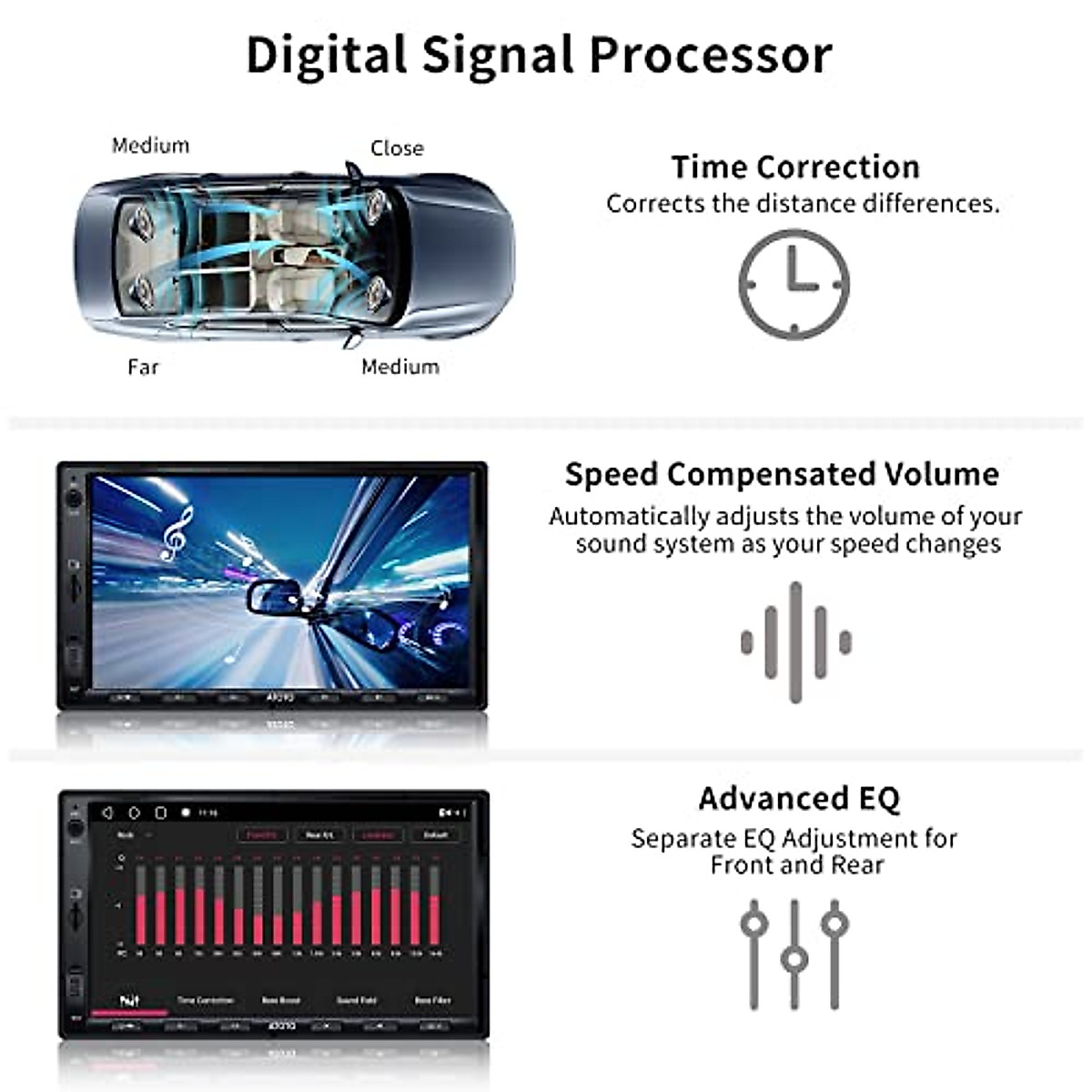 [New] ATOTO S8 Standard 7 inch Double-DIN Car Stereo Android in-Dash Navigation, Wireless CarPlay & Android Auto, USB Tethering, 2 Bluetooth, HD Rearview with LRV, IPS Display, SCVC, 3G+32G, S8G2A74SD