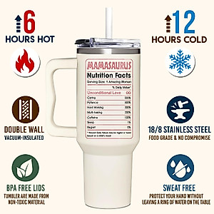 Couple Fox Christmas Gifts for Mom, Wife - Mom Gifts - Gifts for Mom from Daughter, Son, Kids - Mothers Day, Birthday Gift For Mom, Mama Gifts - Mom Tumbler With Handle 40oz