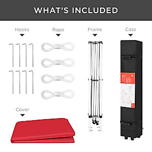 Best Choice Products 10x10ft Pop Up Canopy Outdoor Portable Folding Instant Lightweight Gazebo Shade Tent w/Adjustable Height, Wind Vent, Carrying Bag - Red