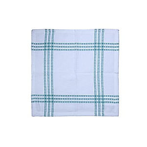 Gratico Dish Cloth Set of 8 Blue White Waffle Stripes 12X12 Inches Premium Soft Cotton Highly Absorbent Kitchen Towels Quick Drying Dish Towels with Hanging Loop Kitchen Tea Towels