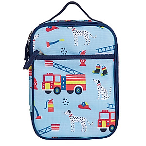 Wildkin Day2Day Kids Backpack Bundle with Lunch Box Bag (Firefighters)