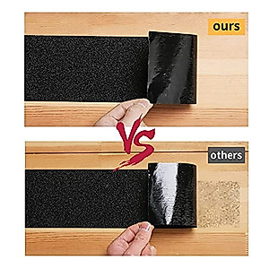 Grip Tape - Heavy Duty Anti Slip Tape 80 Grit Non Slip for Stairs Outdoor/Indoor, Waterproof High Traction Stairs Non Skid Treads, Durable Triple Layer Adhesive - Black (1 Inch x 20 Feet)