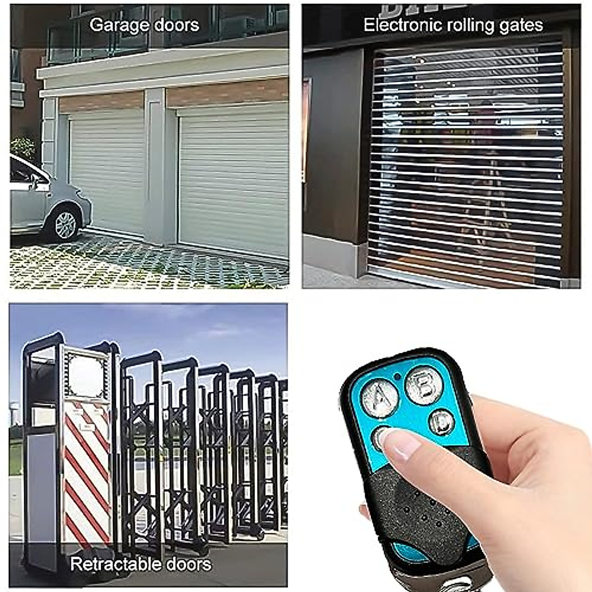 Cloning Remote Control Keychain, Replacement Garage Door Electric Gate, Duplicates and Replaces Original Factory Remote Controls for Vehicle Central Locking Systems (KSTCP*2)