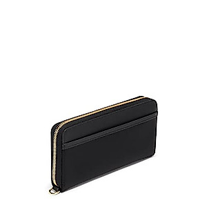 TUMI Voyageur Zip-Around Continental - Premium Continental Wallet - Stain & Water Resistant - Black & Gold Hardware