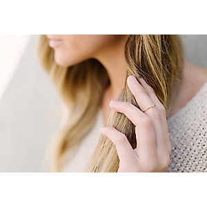 Honeycat Green Jade Point Crystal Ring in 18k Gold Plate | Minimalist, Delicate Jewelry (Gold, 8)