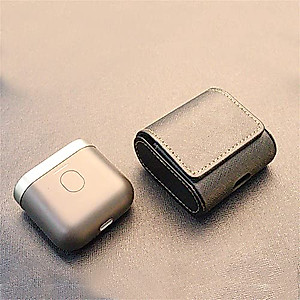 DAYJOY Elegant Leather Protective Case Cover Compatible with B&W/Bowers&Wilkins PI5 S2 /PI7 S2 Wireless Earbuds,Portable Protective Carrying Box Sleeve Storage Bag (Black)