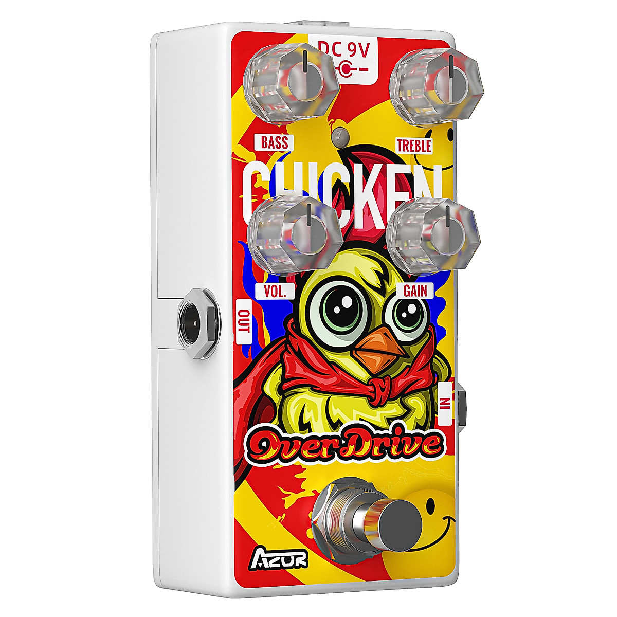 AZOR Overdrive Guitar Effect Pedal Chicken Overdrive Wide Range Pedal for Electric Guitar True Bypass AP505