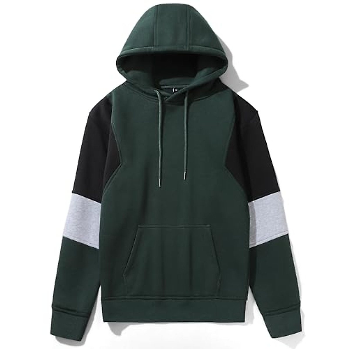 HYPESTFIT Mens Novelty Color Block Hoodie Fleece Pullover Casual Hooded Sweatshirt