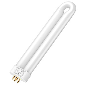 GOOTOP Replacement Bulb for Zap T6 Pro, T8, T9,X3 Bug Zapper, 15W, 4-Pin Base, U-Tube Bulb Twin Tube Bulb