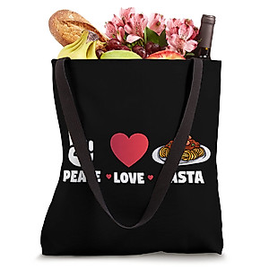 Gifts For Pasta Lovers - Italian Food- Peace Love Pasta Tote Bag