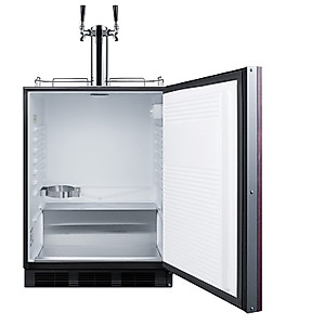 Summit 24 in Wide Built-In Kegerator, ADA Compliant Commercial - Built-in kegerator for use under ADA compliant counters with dual tap kit for two 1/6 kegs