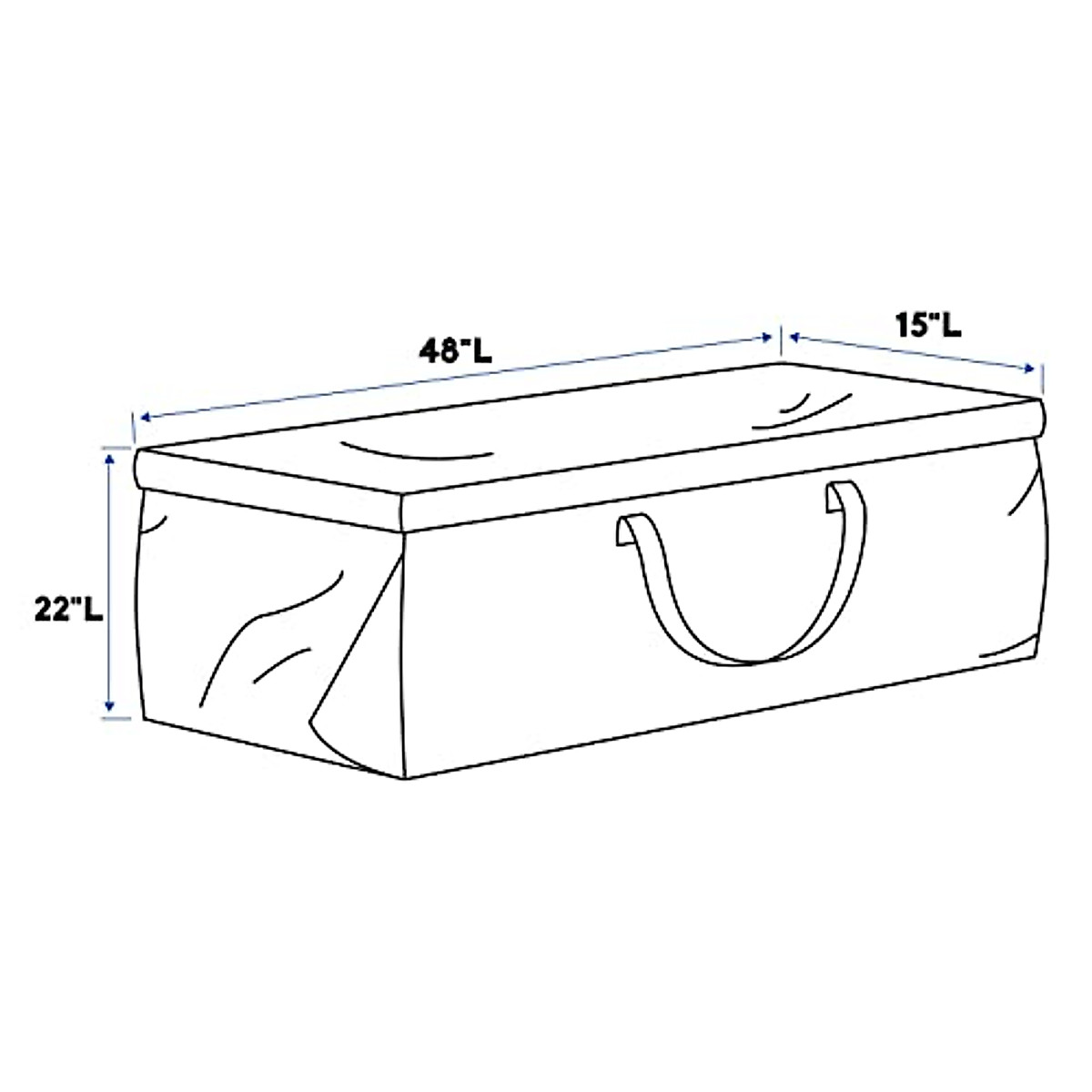 SELUGOVE Outdoor Cushions Storage Bag for Patio Furniture Storage Cushion Christmas Tree Bag Waterproof (48" W x 15" D x 22" H) with Zipper and Handle