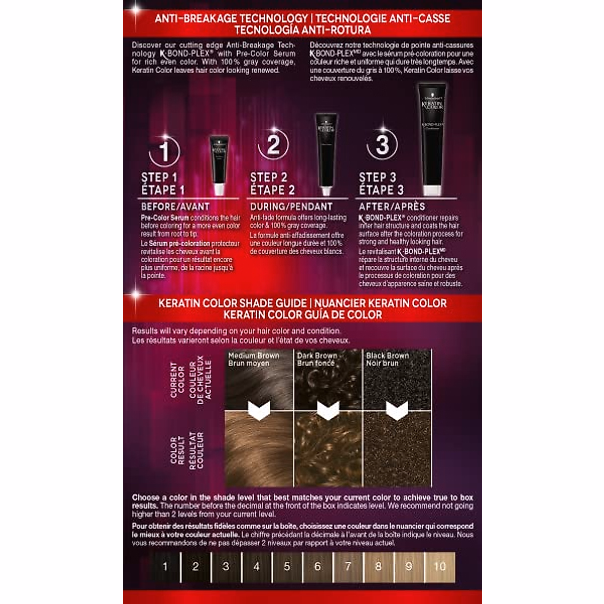 Schwarzkopf Keratin Color, Color & Moisture Permanent Hair Color Cream, 6.83 Light Brown