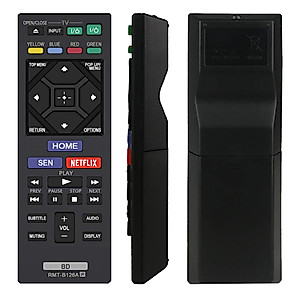 New RMT-B126A Remote Control Replacement for Sony Blu-Ray Disc DVD Player BDPBX120 BDPBX320 BDPBX520 BDPBX620 BDPS1200 BDPS2100 BDPS2200 BDPS3200 BDPS5200D BDPS6200, sub RMT-VB200U RMT-VB100U