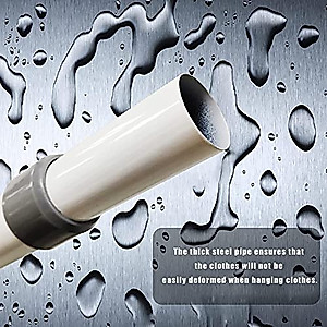 Adjustable Clothes Garment Rack for Hanging Clothes with 2 Layers of Retractable Heavy Closet Hanger Rods, Rolling Garment Rack with Shelves Carbon Steel Material 30"W x 97"L to 53"W x 119" L