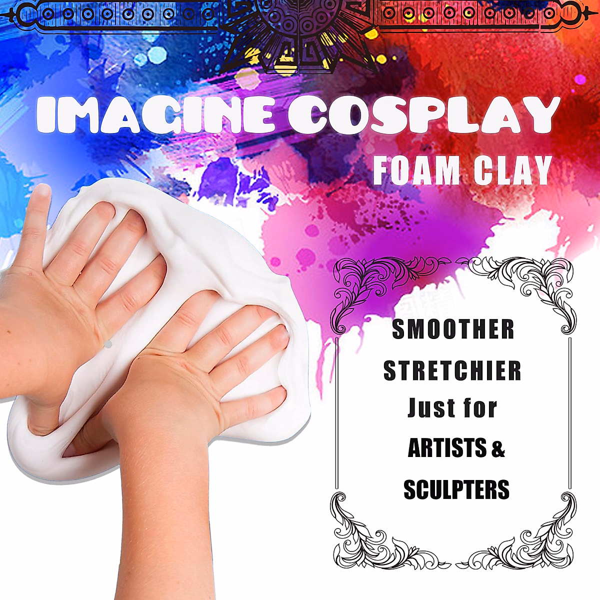 Sculpting and Cosplay Foam Clay, 300g of High Density Air Clay for Sculpting and Molding into Fun Projects and Cosplay Props. Foam Clay is Lightweight, Flexible, Easy to: Mold, Sand and Paint.