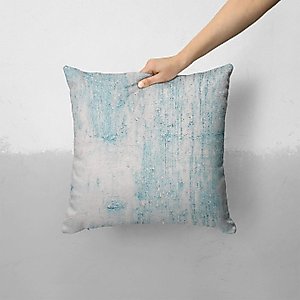 iiRov Blue Chipped Concrete Wall - Custom Decorative Home Decor Indoor or Outdoor Throw Pillow Cover for Sofa, Bed or Couch Cushion (Pillow CASE Cover ONLY)