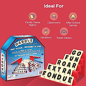 Dabble Word Game - Enhances Memory, Spelling, and Vocabulary for All Ages - Award-Winning, Engaging, Educational Entertainment for Kids, Families, and Seniors, 2-4 Players, Ages 8+