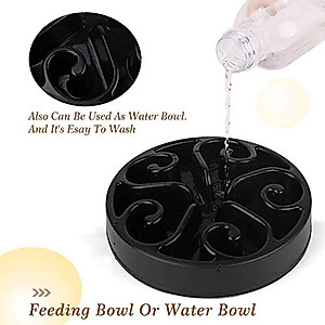 JASGOOD Slow Feeder Dog Bowl Slow Eat Feeder for Fun Slow Feeding Interactive Bloat Stop Dog Bowl,A-Black
