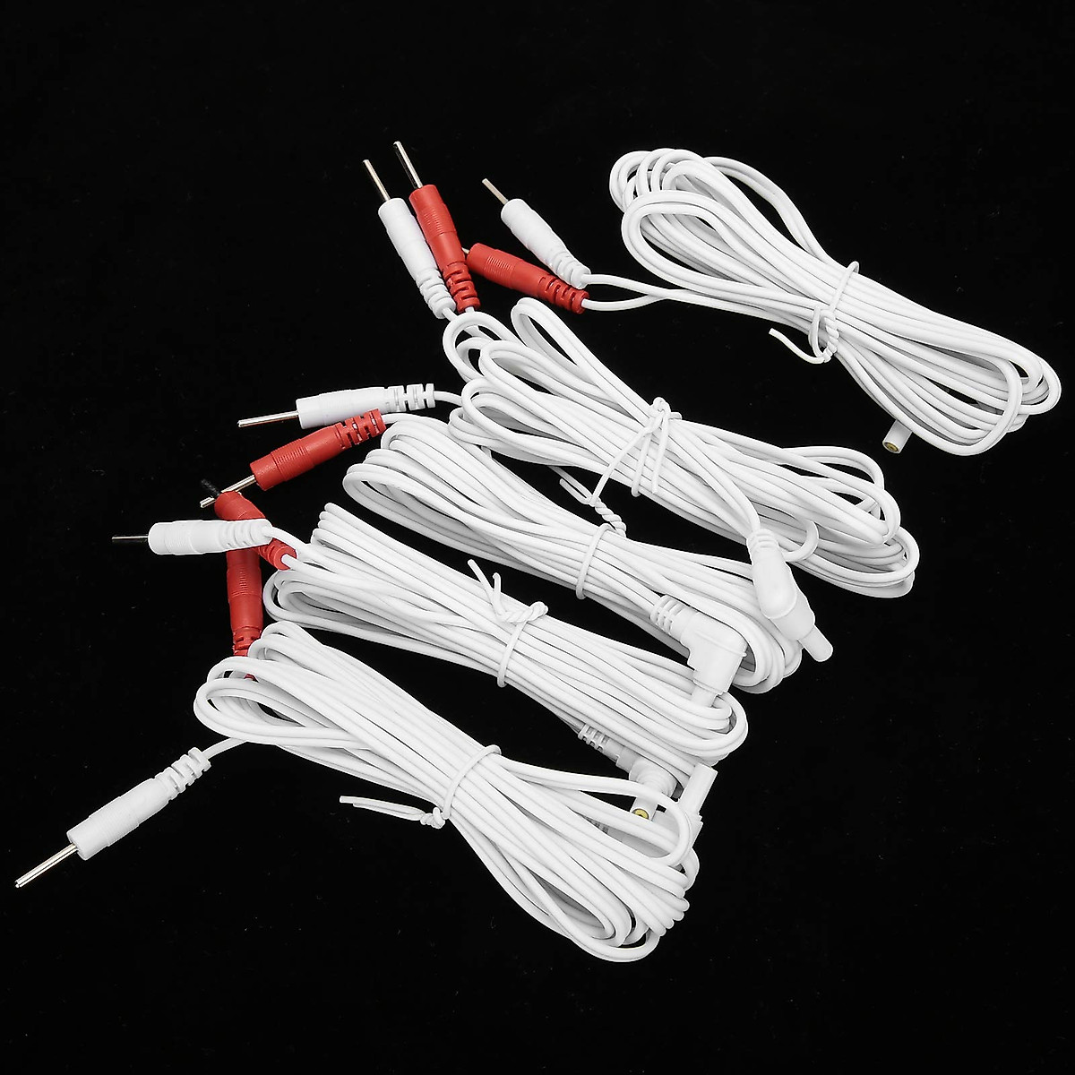 Sonew 10pcs TENS Wire Cable, 2.35mm 1.8m 2?in?1 Pin Type Electrode Lead Wires Cable for TENS Unit Physiotherapy Machine