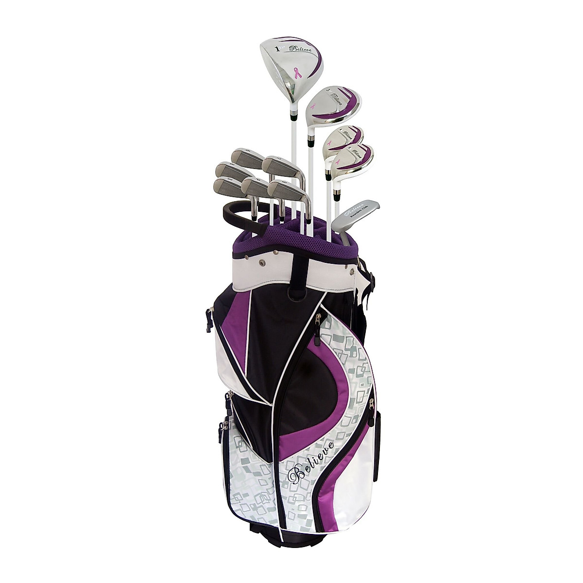 Founders Club Left Handed Believe Ladies Complete Golf Club Set Purple Left Handed (Standard)
