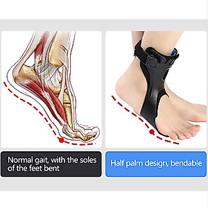 KOMWELL Drop Foot Brace Orthosis AFO AFOs Ankle Brace Support With Comfortable Inflatable Airbag for Hemiplegia Stroke Shoes Walking (Left foot, X-Large)