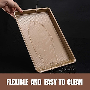 Joho Baking Cookie Sheet Baking Pan Set, Professional Baking Sheet for Oven Nonstick, Large Baking Trays, 3 Piece9x13in,10x15in,13x18in Gold