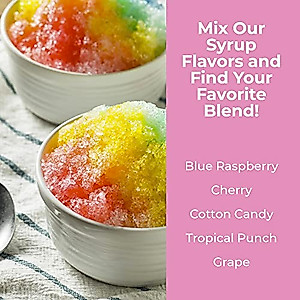Nostalgia Vintage Countertop Snow Cone Machine - Slushie Machine - Shaved Ice Machine and Crushed Ice Maker - Makes 20 Icy Treats, Includes 2 Reusable Plastic Cups & Ice Scoop – Blue