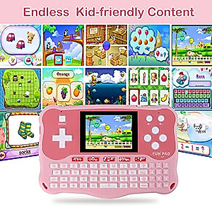 Kids Tablet/Baby Learning Pad with 102 Activities/Toddler Tablet with ABC Alphabet/Words/Music/Math Interactive Educational Electronic Toys Gifts Handheld Game for Preschool Boys Girls Ages 3-12