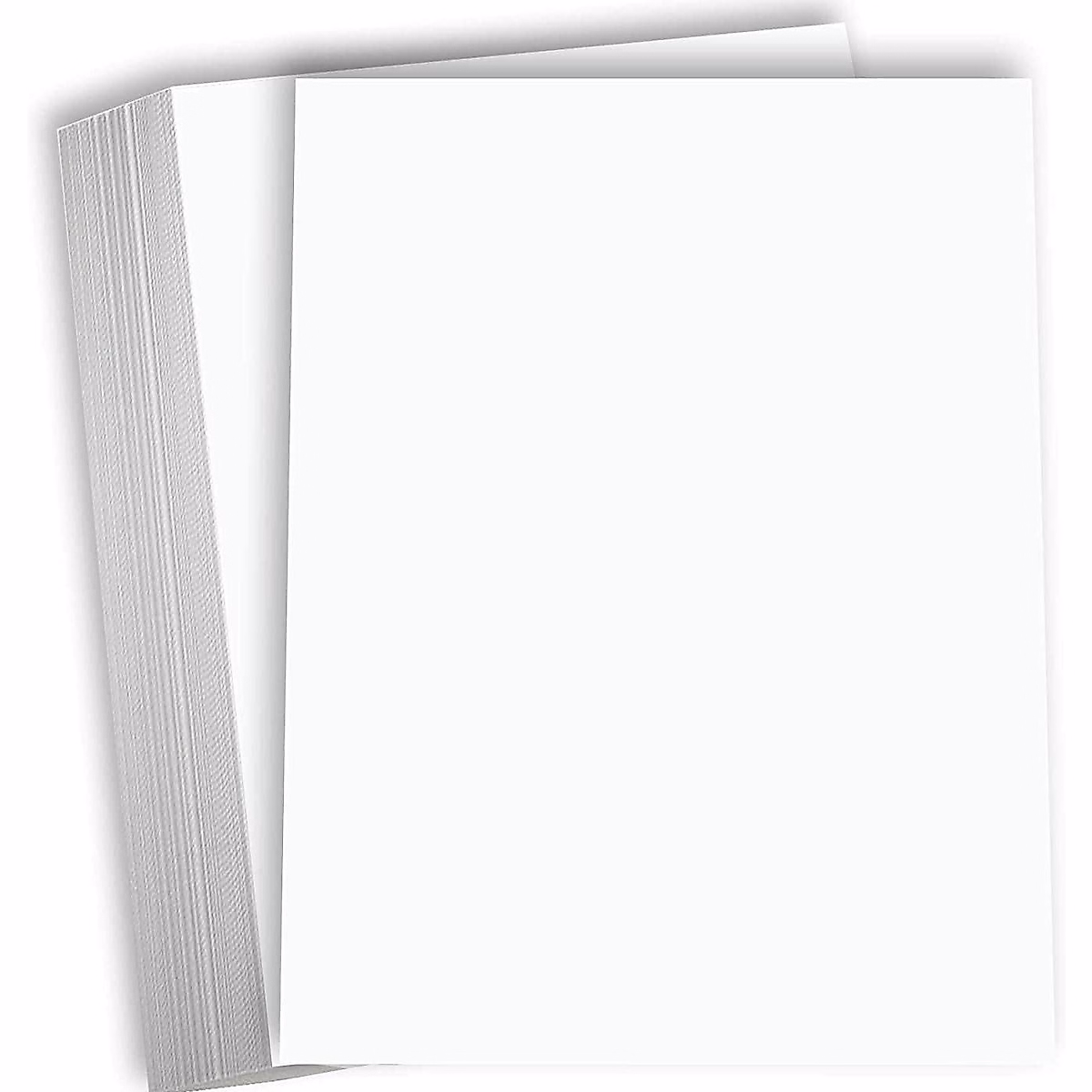 Hamilco White Cardstock Thick Paper - 8 1/2 x 11" Blank Heavy Weight 100 lb Cover Card Stock - for Brochure Award and Stationery Printing 50 Pack (Bright)