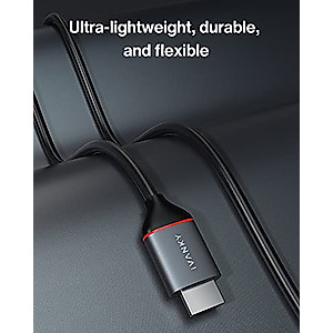 IVANKY 4K HDMI to HDMI Cable 6ft, 18Gbps High Speed HDMI 2.0 Cable, Supports 4K@60Hz, 2K, 1080p, HDCP 2.2, ARC, 32AWG, 3D, HDMI Cord for MacBook Pro 2021, Gaming Monitor, PS4/PS3, PC, Fire TV, &More