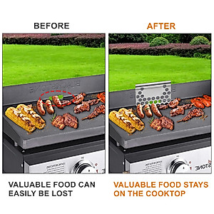 Begatter Grease Gate Spatula Holder Combo, Food Mesh Screen Blocks Food from Falling into Rear Grease Trap, Blackstone Griddle Accessories Universal Fit All Blackstone Grills, 2 PCS