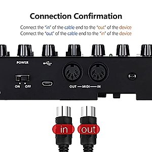 Mellbree MIDI Cable, 2-Pack 3-Feet Male to Male 5-Pin MIDI Cable Compatible with MIDI Keyboard, Keyboard Synth, Rack Synth, Sampler, External Sound Card, Sound Source and Other Music Gear