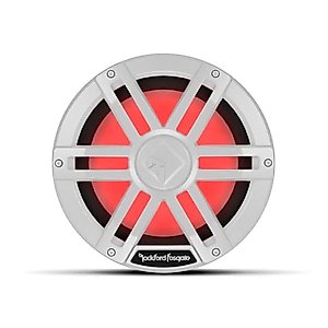 Rockford Fosgate M1D4-10 Color Optix 10" DVC 4-Ohm Multicolor LED Lighted Marine Subwoofer - White