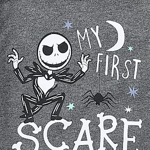 Disney Nightmare Before Christmas Boys’ Jack Skellington 3 Pack Bodysuits for Infant – Grey