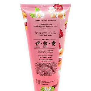 Bath and Body Works Strawberry Pound Cake Body Cream 8 Ounce Full Size