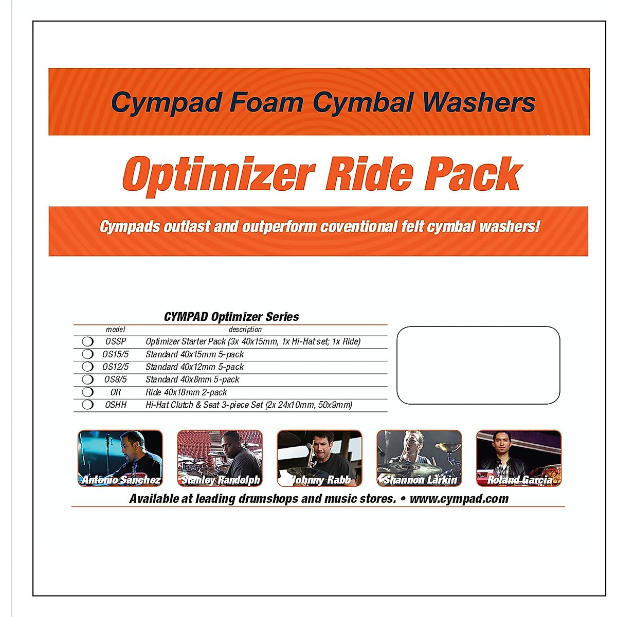 Cympad Optimizer Ride Foam Cymbal Washer 40/18mm