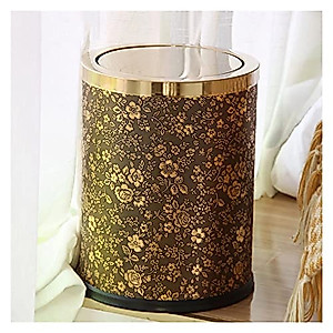 ZYJBM Table Bathroom Trash Bin Garbage Room Basket Wastebasket Trash Can Kitchen Desk Dumpster Household Merchandises