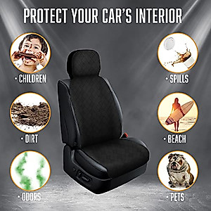 Samsonite, Neoprene Waterproof Car Seat Cover, Universal - Fits Most Vehicles, Non-Slip Backing, Side Airbag Compatible, Super Easy Slip-On Assembly