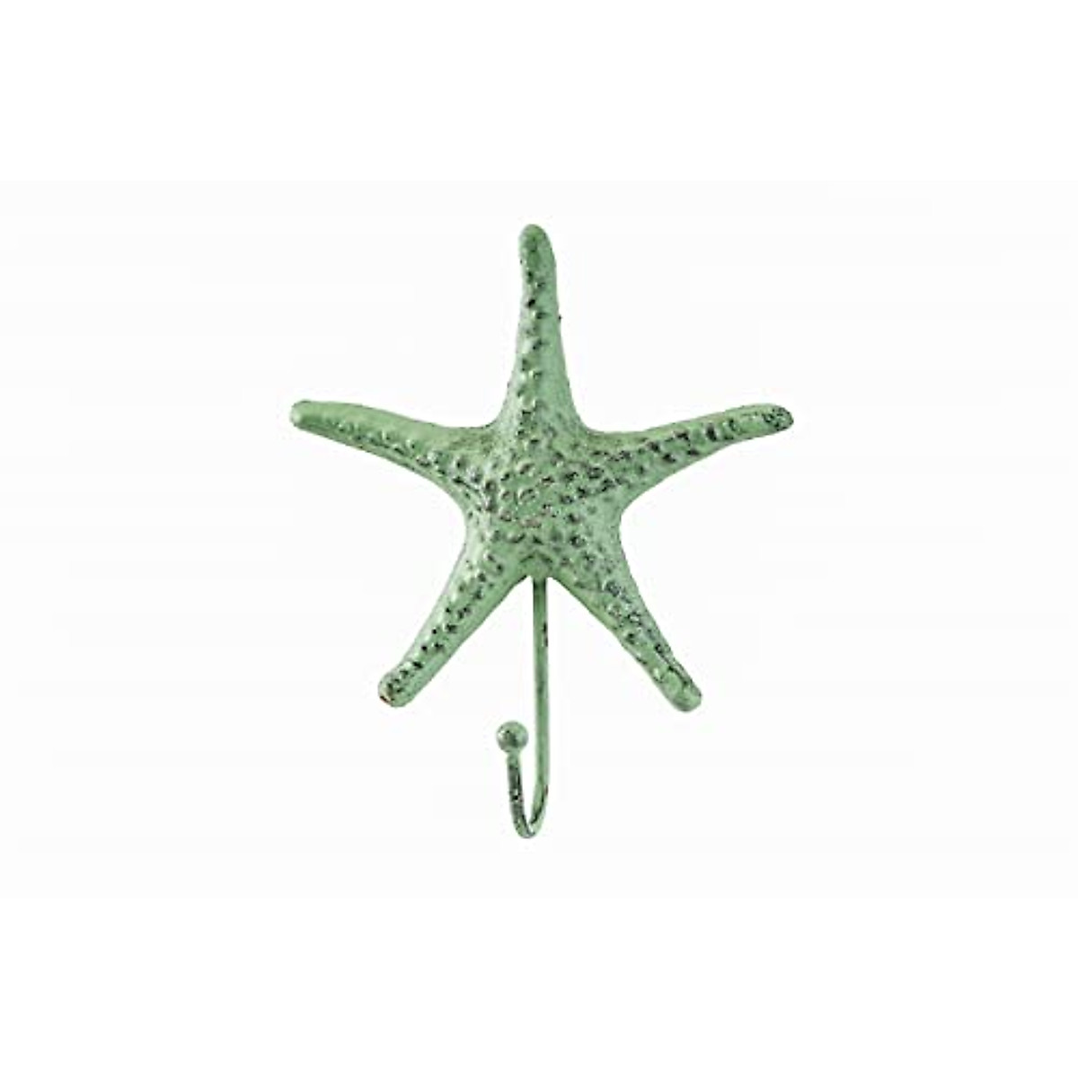 Giftcraft Set of 3 Starfish Shaped Decorative Hooks, Rack for Towels, Jackets, Hats, Metal Coat Hooks Made with Heavy Duty Cast Iron, Wall Mounted Coat Hanger, Unique Ocean Themed Home Decor