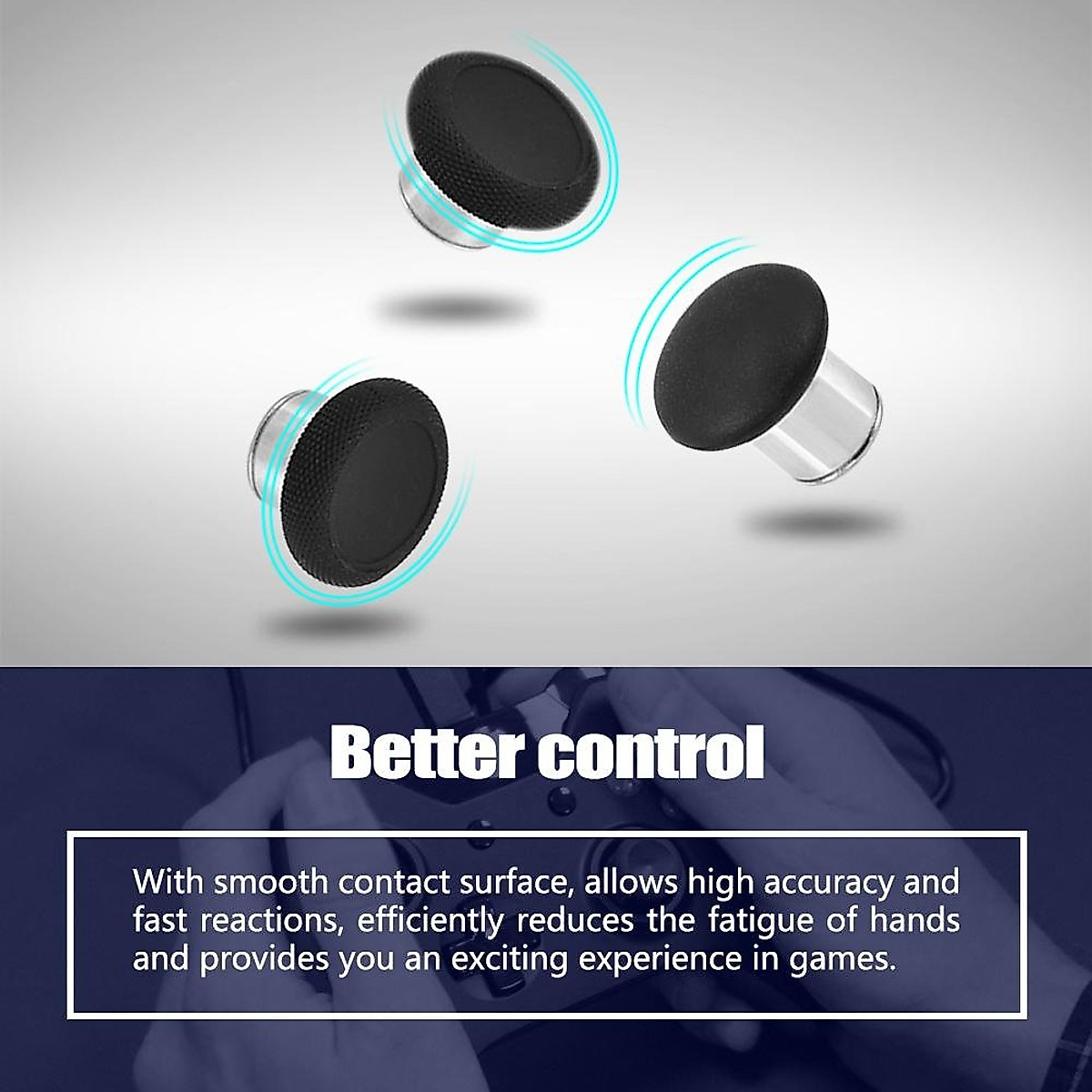 Controller Replacement Kit for PS4, Magnetic Thumbsticks Analogue Joysticks Repair Replacement Parts Kits for PS4/ One for Ps4 Thumbstick Extender